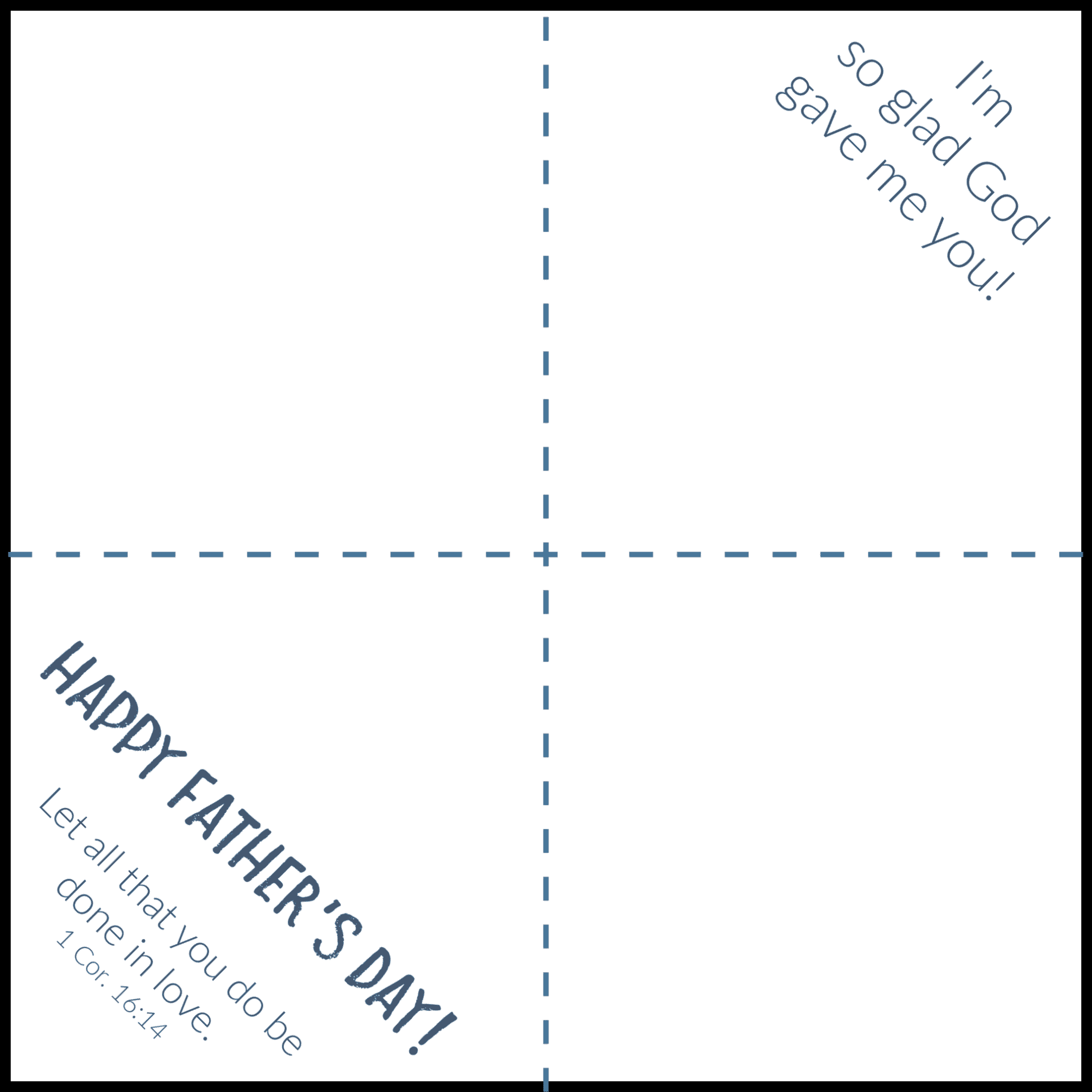 Father's Day Folded Puzzle Card - Kids Bible Teacher