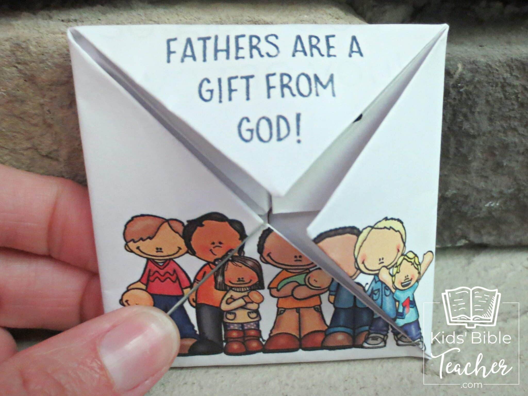 Father's Day Folded Puzzle Card - Kids Bible Teacher
