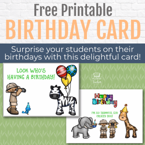 Free Printable Birthday Card - Kids Bible Teacher