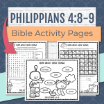 Think About These Things Activity Pages - Kids Bible Teacher