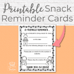Snack Reminder Cards - Kids Bible Teacher