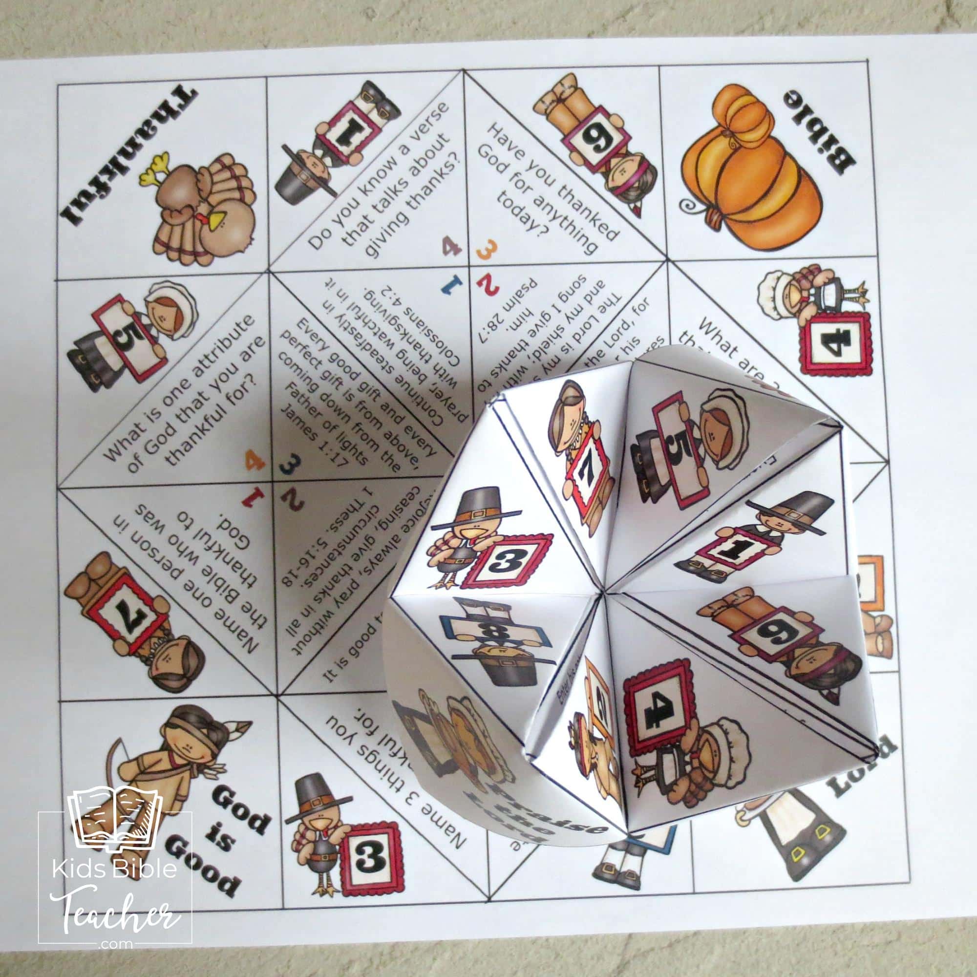 Thanksgiving Finger Puzzle - Kids Bible Teacher