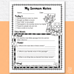 Fall Sermon Notes for Kids Page - Kids Bible Teacher