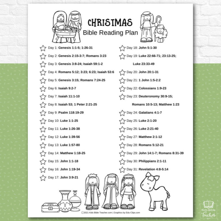 Christmas Bible Reading Plan - Kids Bible Teacher