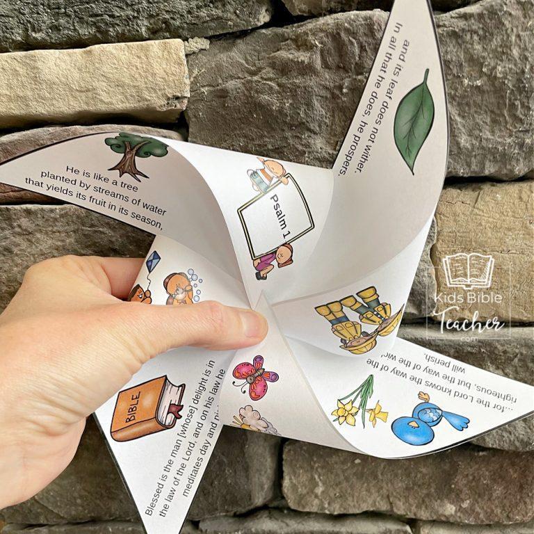 Psalm 1 Spring Pencil Spinner Craft - Kids Bible Teacher
