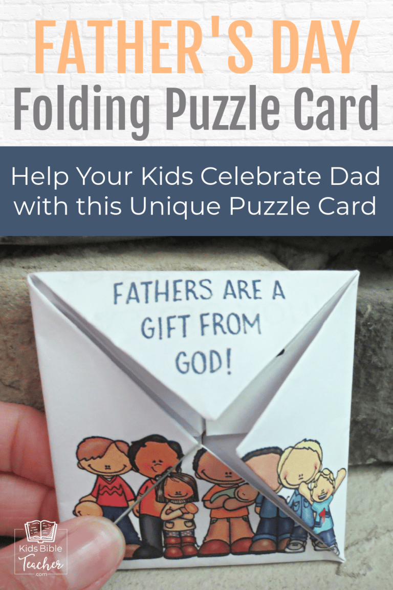 Father's Day Folded Puzzle Card - Kids Bible Teacher