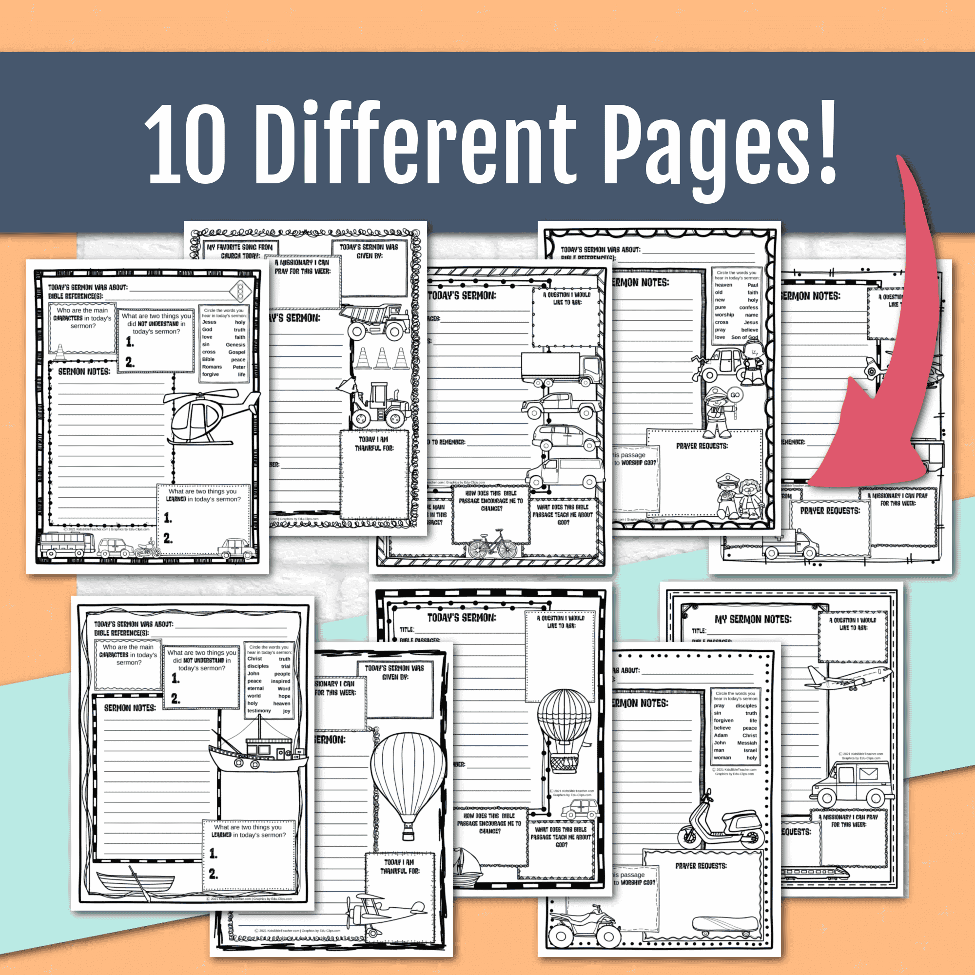 Transportation Sermon Notes - Kids Bible Teacher