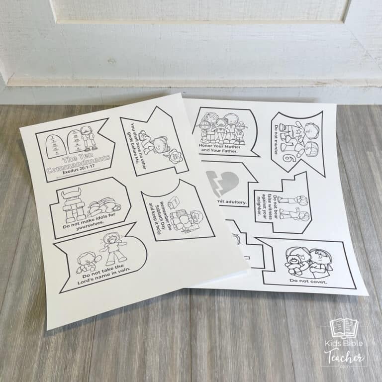 The Ten Commandments for Kids Mini Puzzle - Kids Bible Teacher