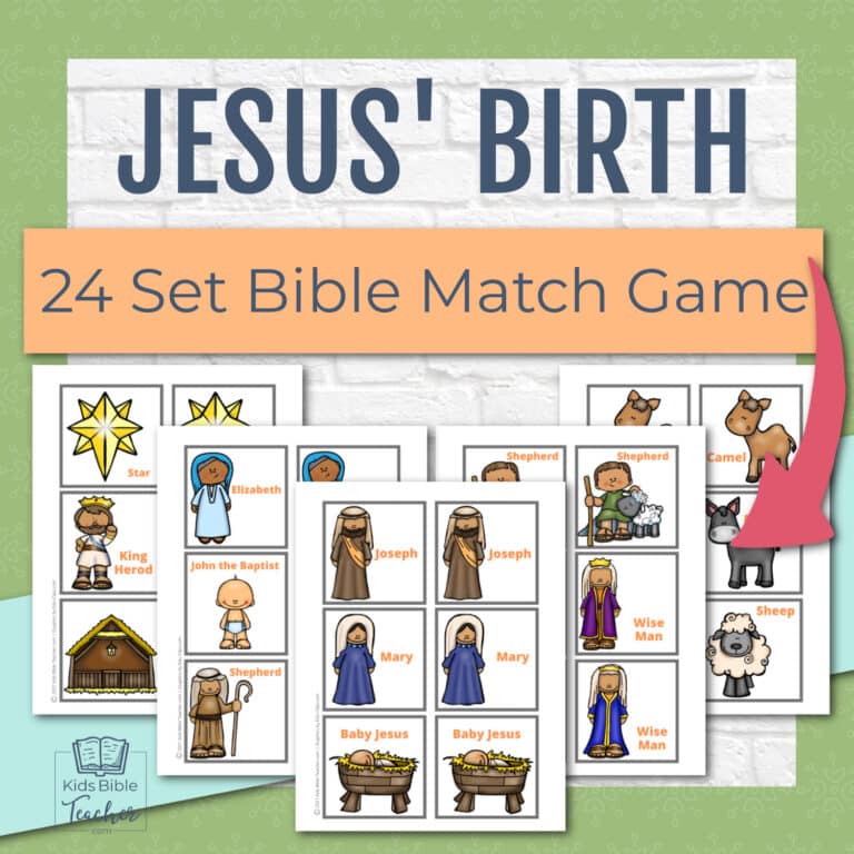 Christmas Bible Matching Game with Cards - Nativity Memory Game - Kids ...