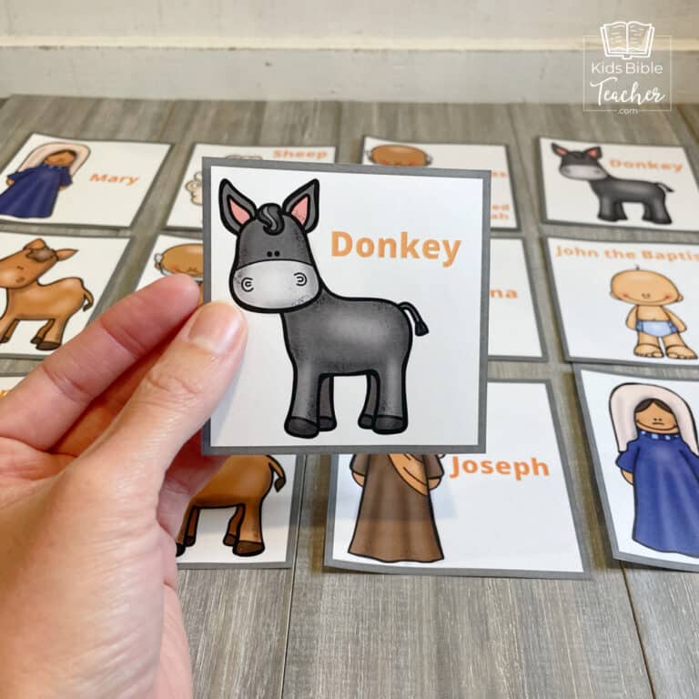 Christmas Bible Matching Game with Cards - Nativity Memory Game - Kids ...