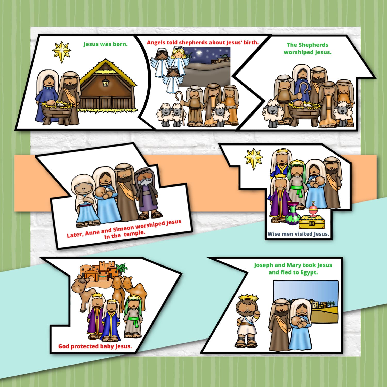 Printable Christmas Floor Puzzle - Nativity Puzzle for Kids - Kids ...