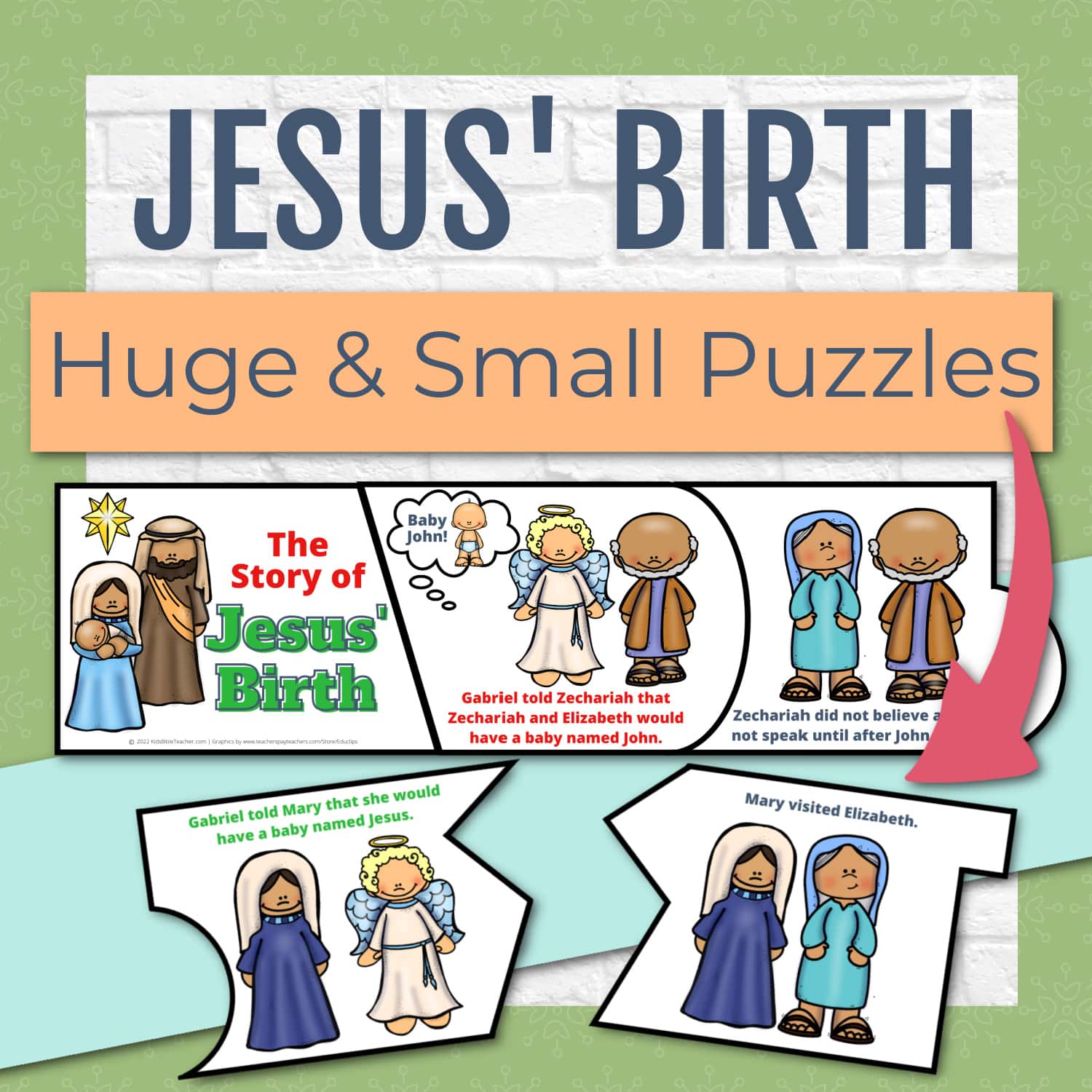 Printable Christmas Floor Puzzle - Nativity Puzzle for Kids - Kids ...