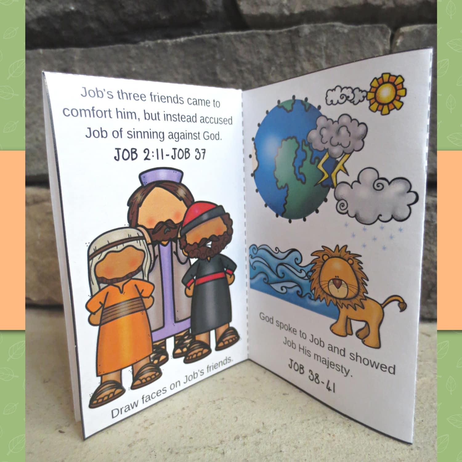 Printable Job Mini Book - Kids Bible Teacher