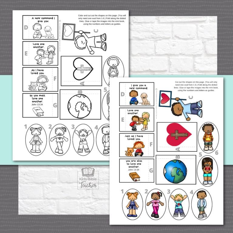 God Loves Me Mini Book Craft for Kids with Bible Verses about God's ...