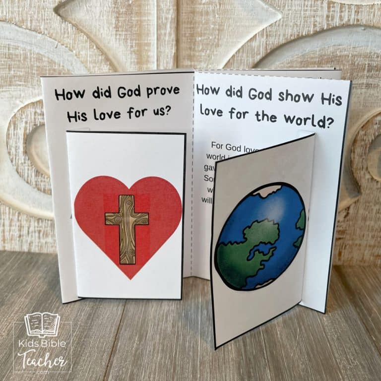 God Loves Me Mini Book Craft for Kids with Bible Verses about God's ...