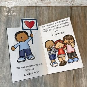 God Loves Me Mini Book Craft for Kids with Bible Verses about God's ...