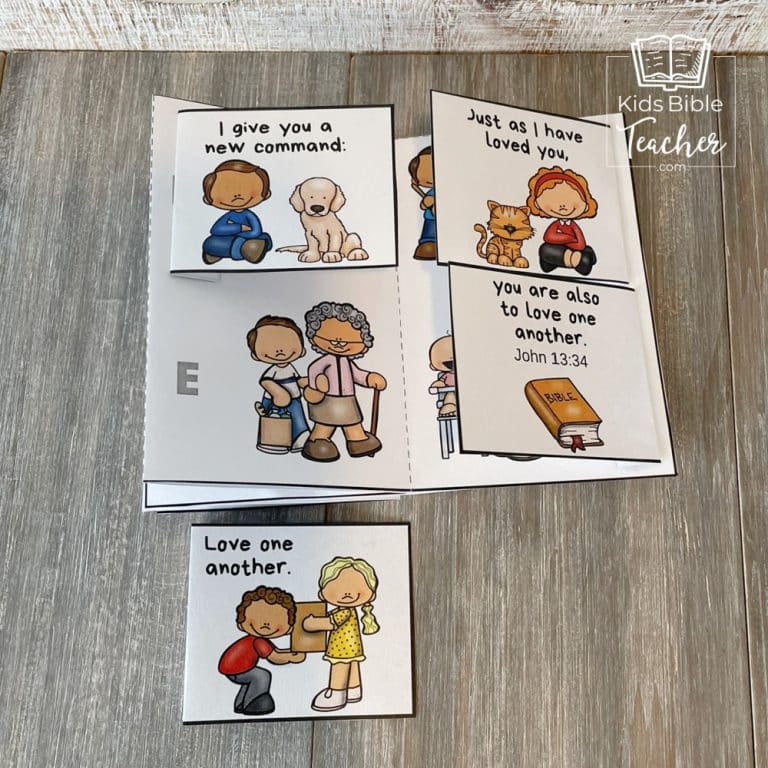 God Loves Me Mini Book Craft for Kids with Bible Verses about God's ...