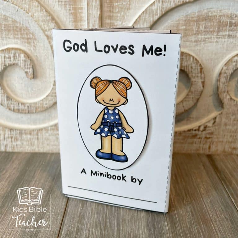 God Loves Me Mini Book Craft for Kids with Bible Verses about God's ...