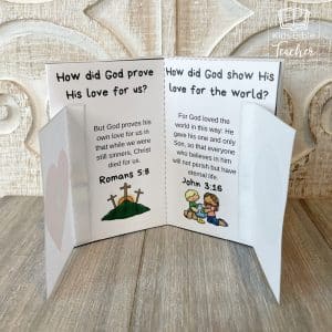 God Loves Me Mini Book Craft for Kids with Bible Verses about God's ...