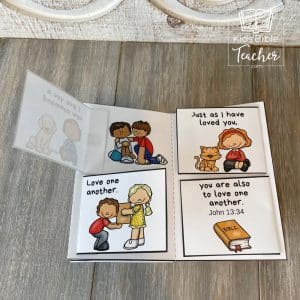 God Loves Me Mini Book Craft for Kids with Bible Verses about God's ...