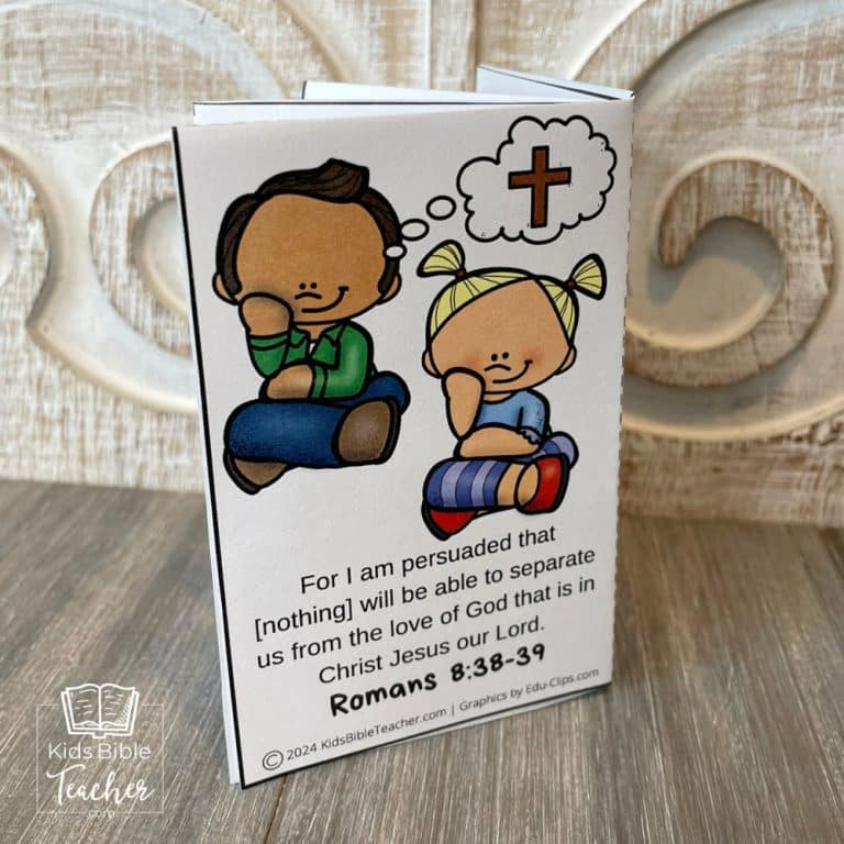 God Loves Me Mini Book Craft for Kids with Bible Verses about God's ...