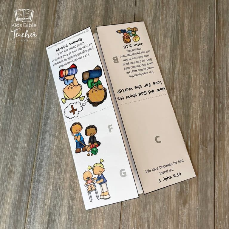God Loves Me Mini Book Craft for Kids with Bible Verses about God's ...