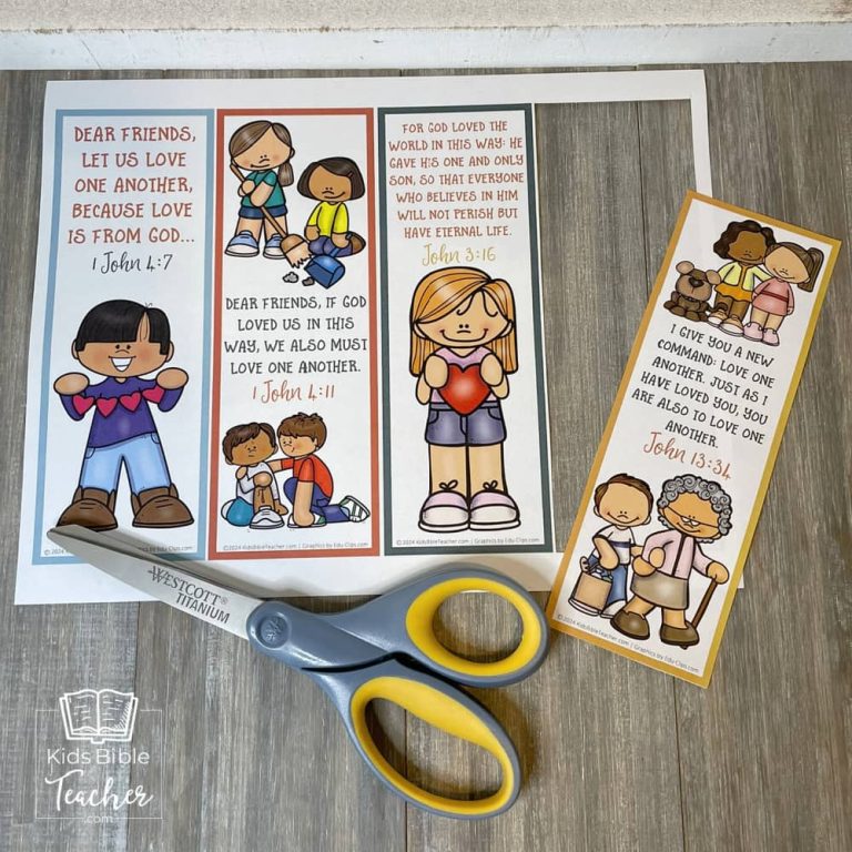 God's Love Bookmarks with Valentine's Day Bible Verses - Kids Bible Teacher