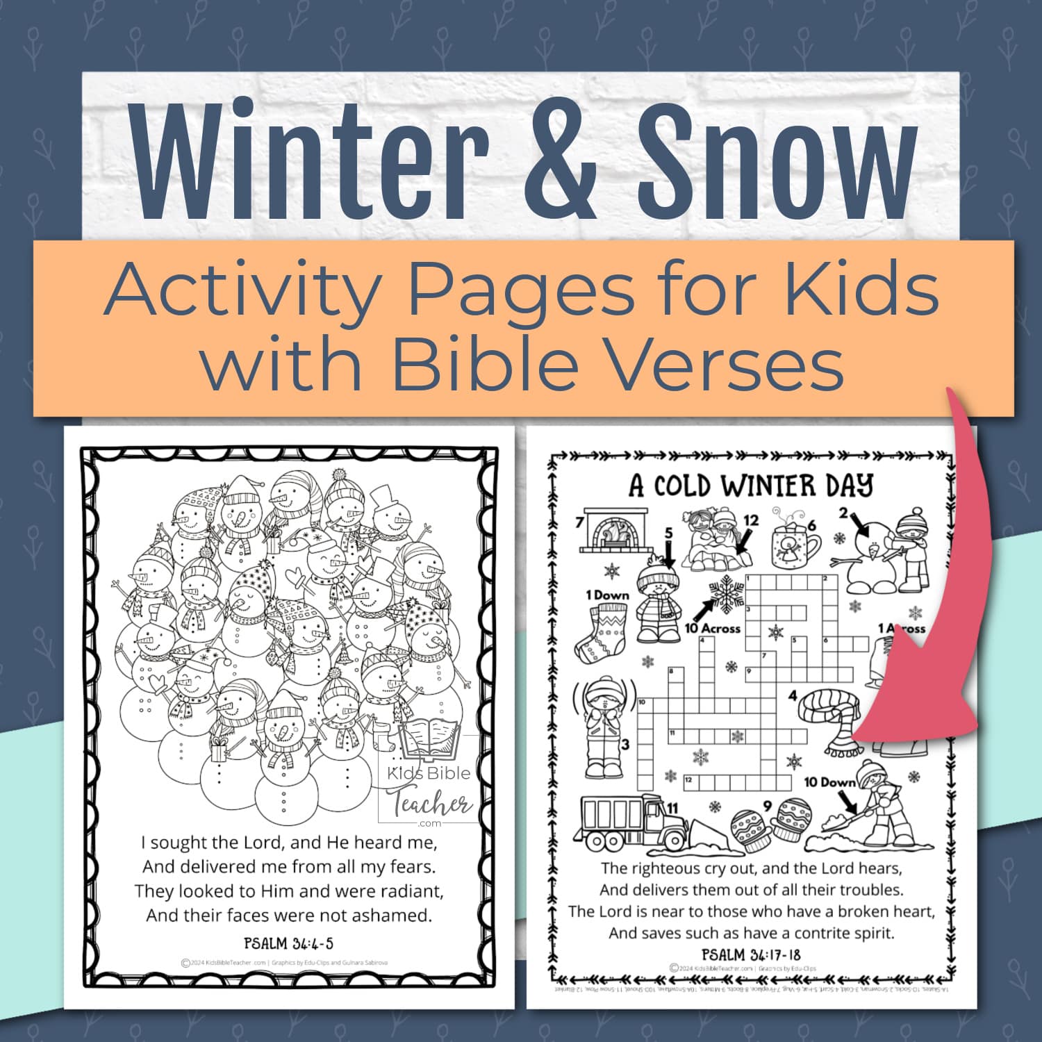 Free Printable Winter Coloring Pages with Bible Verses for Kids - Kids ...