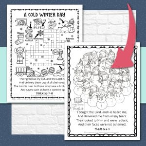 Free Printable Winter Coloring Pages with Bible Verses for Kids - Kids ...