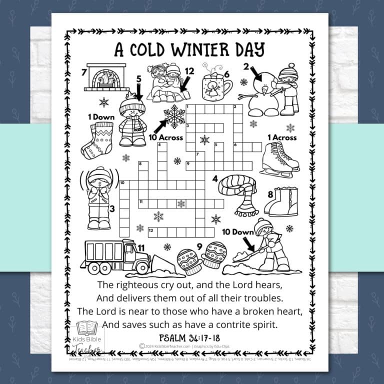 Free Printable Winter Coloring Pages with Bible Verses for Kids - Kids ...