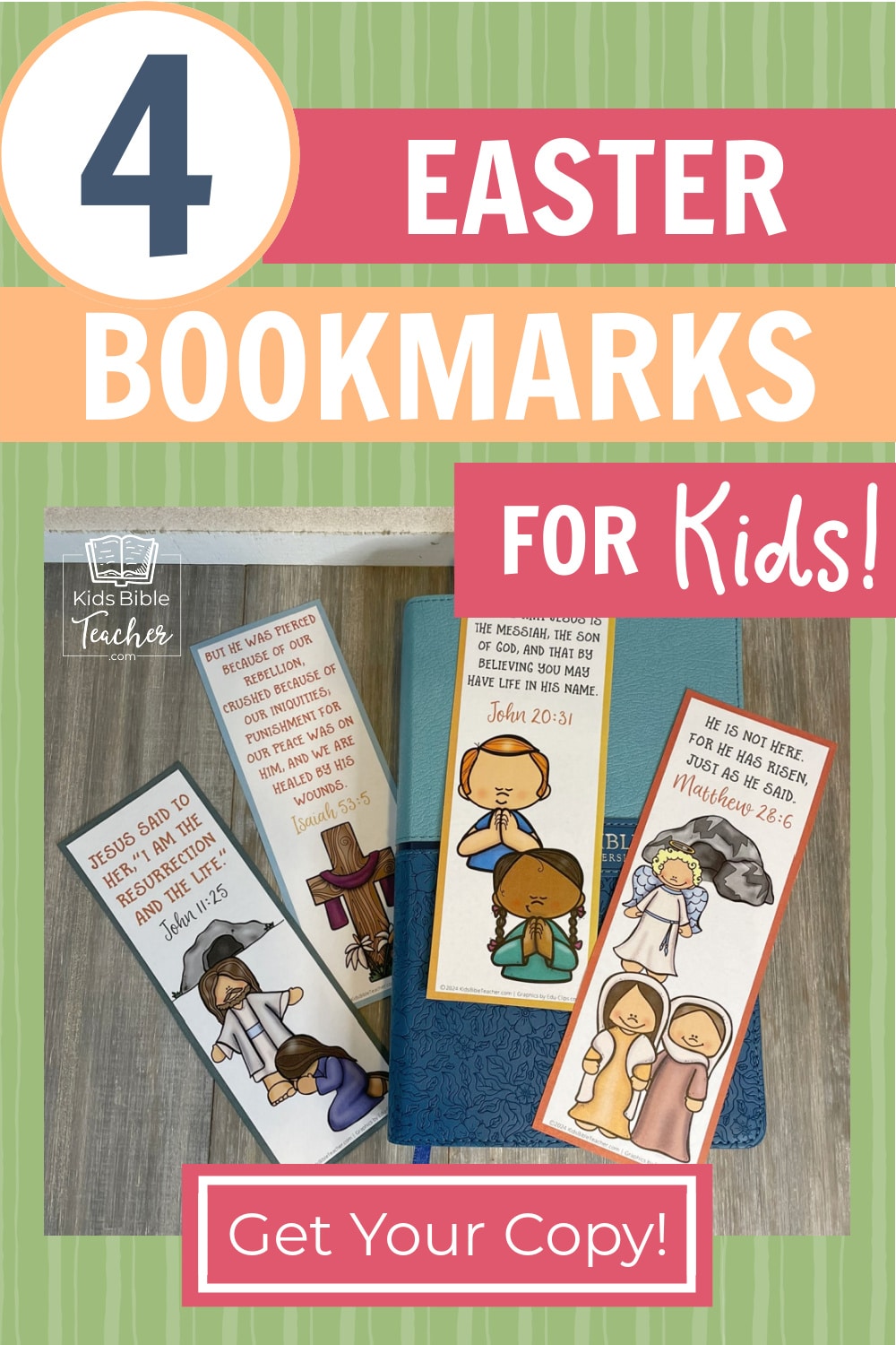 Jesus' Resurrection Easter Craft Bookmarks with Easter Bible Verses ...