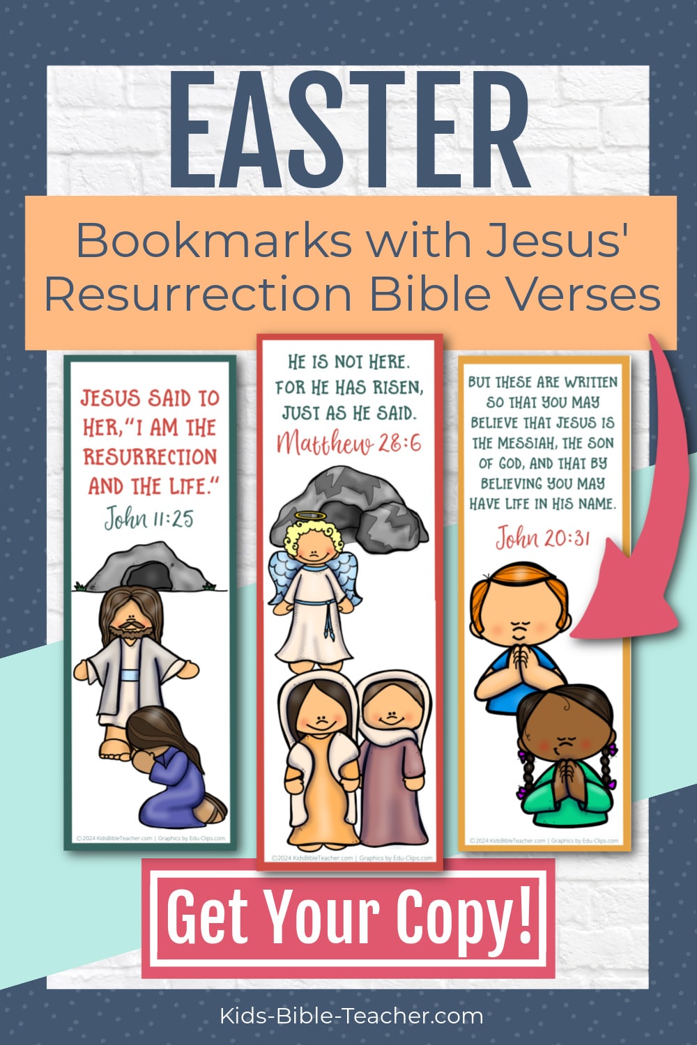 Jesus' Resurrection Easter Craft Bookmarks with Easter Bible Verses ...