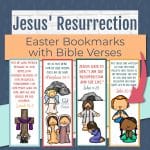 Jesus' Resurrection Easter Craft Bookmarks with Easter Bible Verses ...