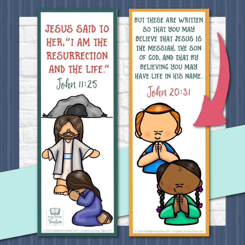 Jesus' Resurrection Easter Craft Bookmarks with Easter Bible Verses ...
