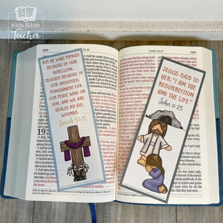 Jesus' Resurrection Easter Craft Bookmarks with Easter Bible Verses ...
