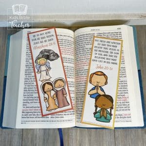 Jesus' Resurrection Easter Craft Bookmarks with Easter Bible Verses ...