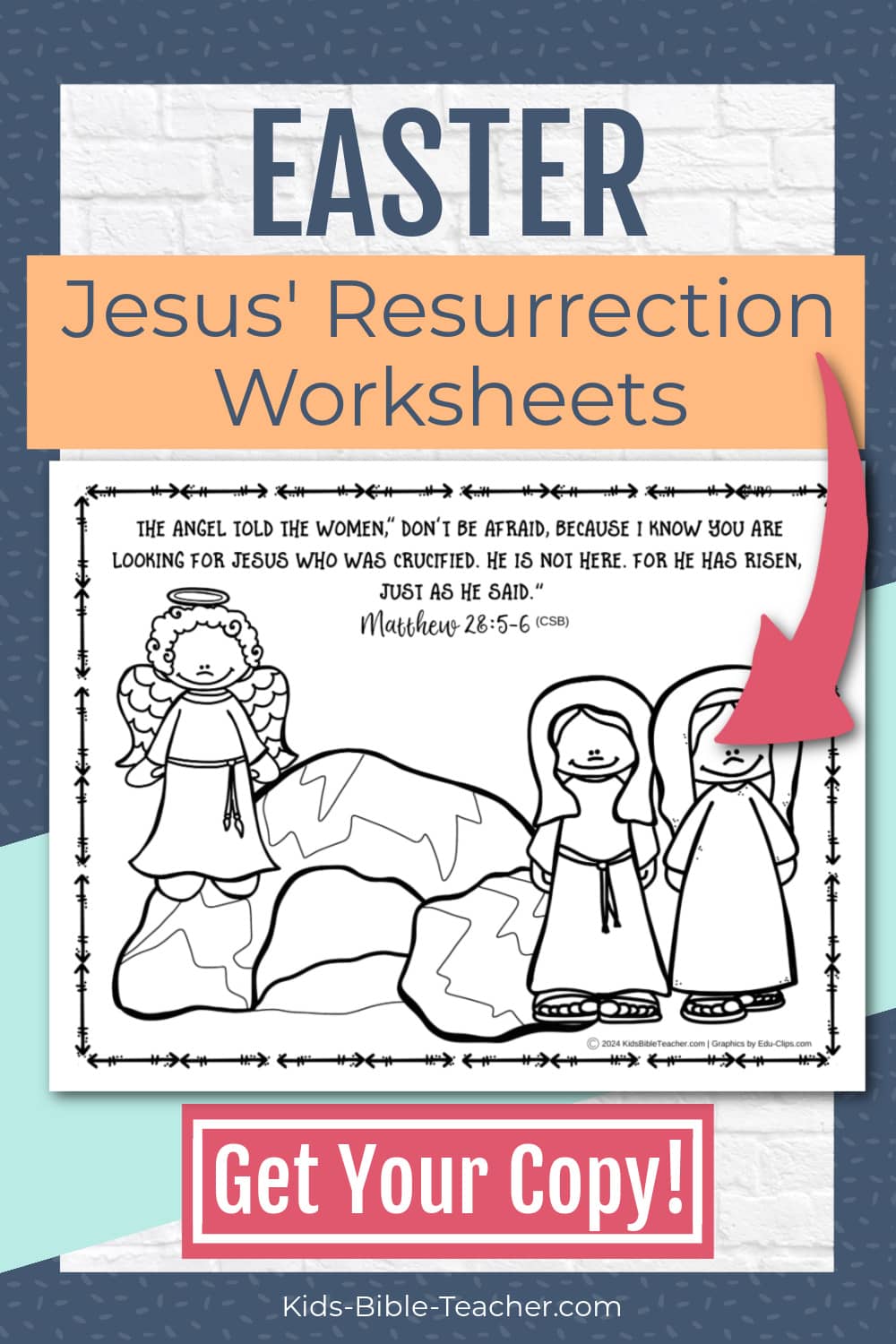 Jesus' Resurrection Worksheets with Easter Bible Verses - Kids Bible ...