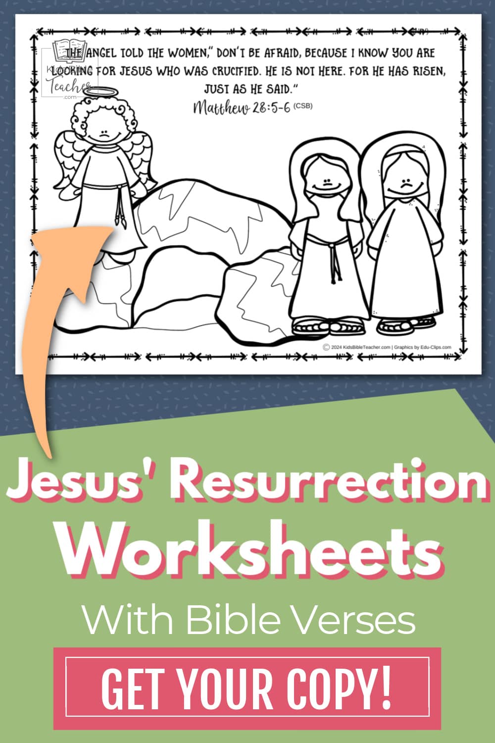Jesus' Resurrection Worksheets with Easter Bible Verses - Kids Bible ...