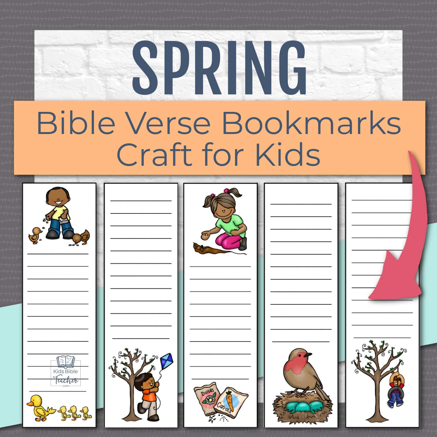 Spring Bible Verse Bookmarks - Kids Bible Teacher