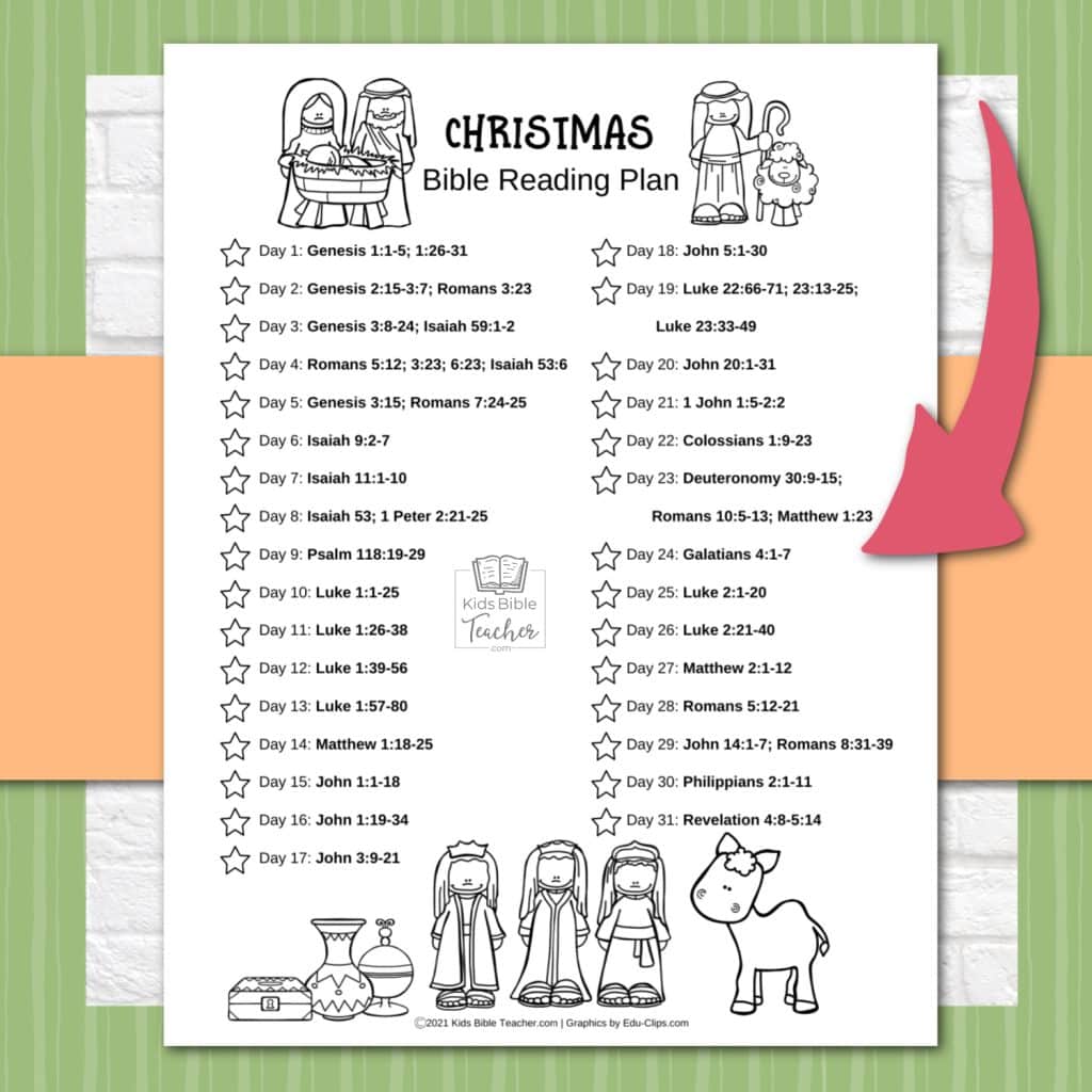 Christmas Bible Reading Plan - Kids Bible Teacher