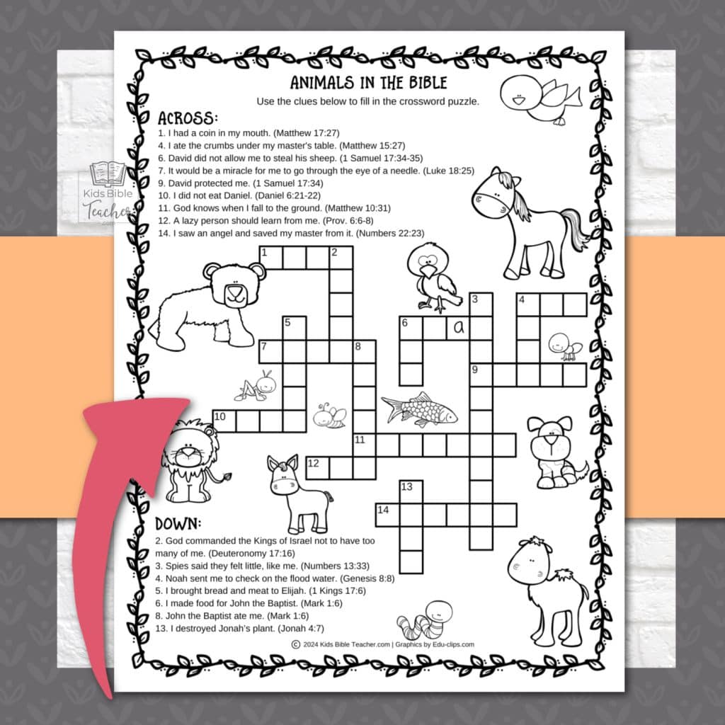Animals in the Bible Activity Pages - Kids Bible Teacher