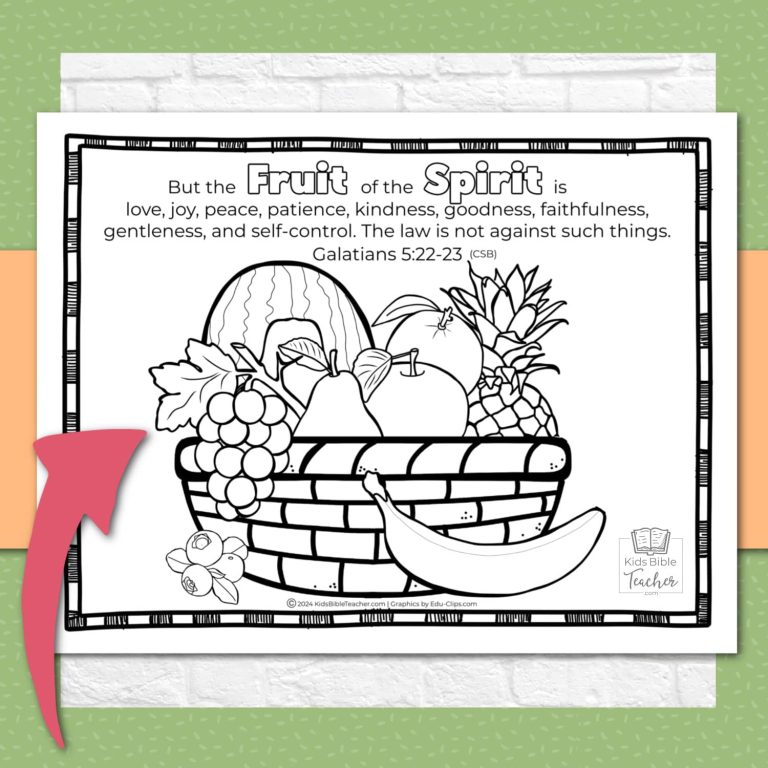 Fruit of the Spirit Activity Page - Kids Bible Teacher