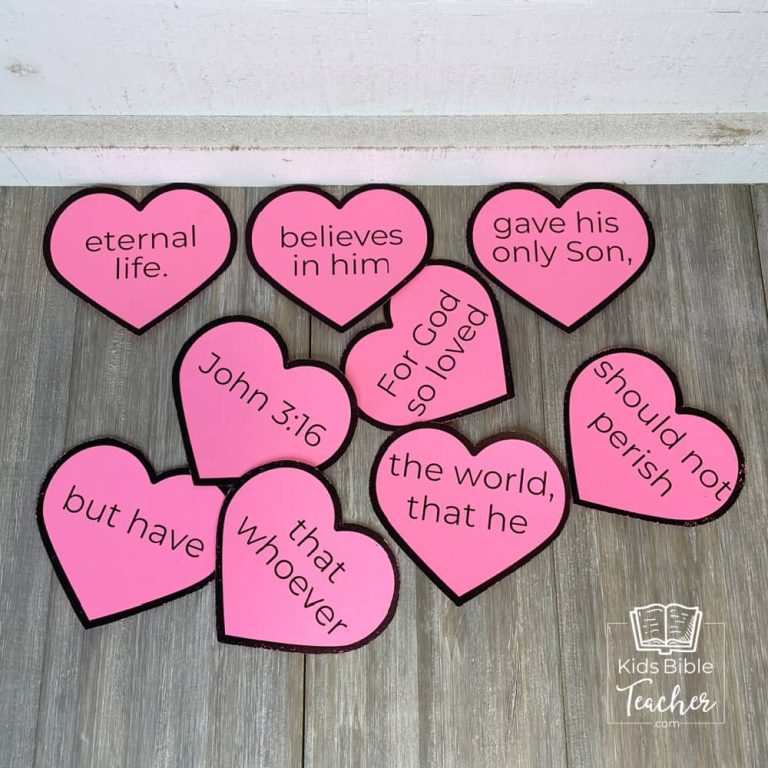 Valentine's Day Memory Verse Games for Kids - Kids Bible Teacher