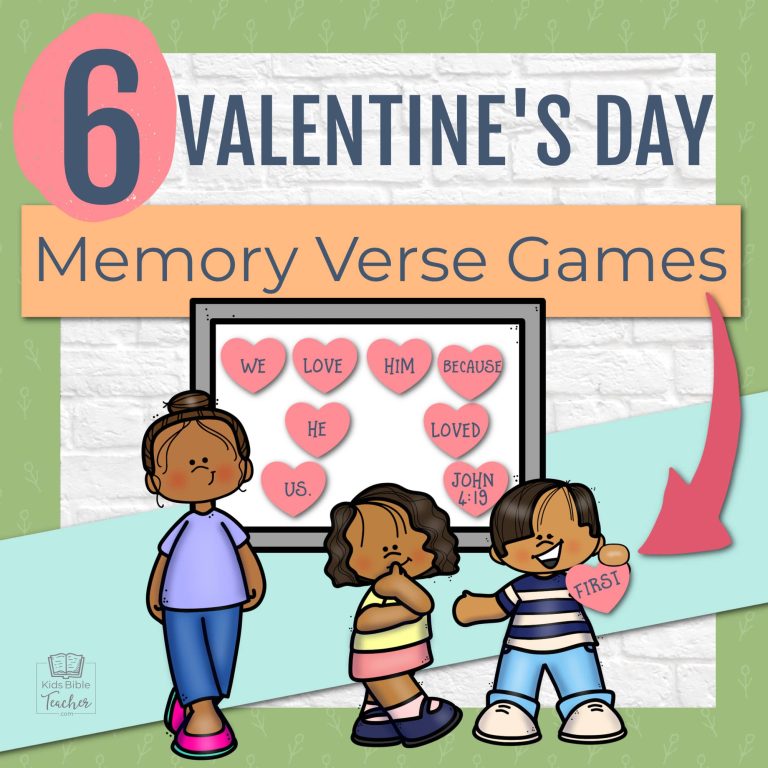 Valentine's Day Memory Verse Games for Kids - Kids Bible Teacher