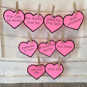 Valentine's Day Memory Verse Games for Kids - Kids Bible Teacher