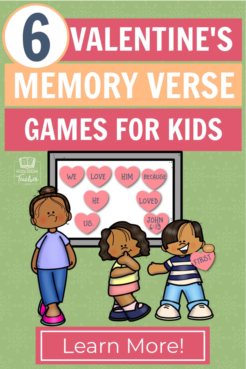 Valentine's Day Memory Verse Games for Kids - Kids Bible Teacher