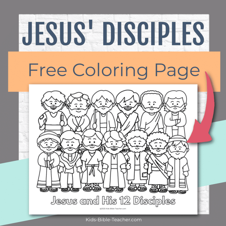 Jesus' Disciples Coloring Page - Free Printable! - Kids Bible Teacher