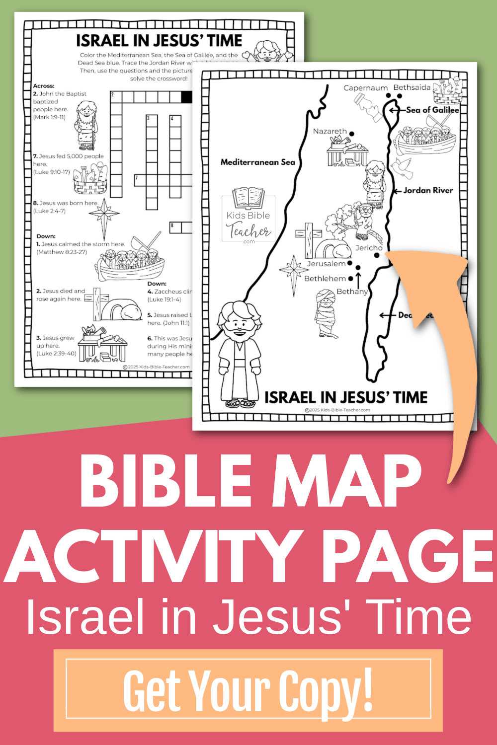 Free Map of Jesus' Ministry & Activity Page!
