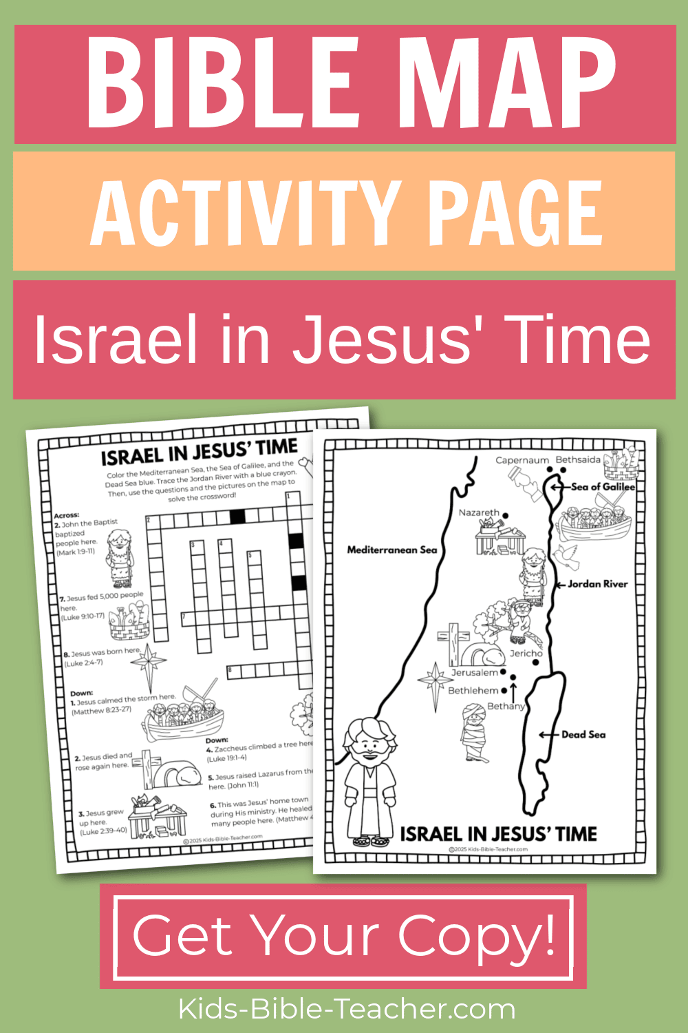 Free Map of Jesus' Ministry & Activity Page!