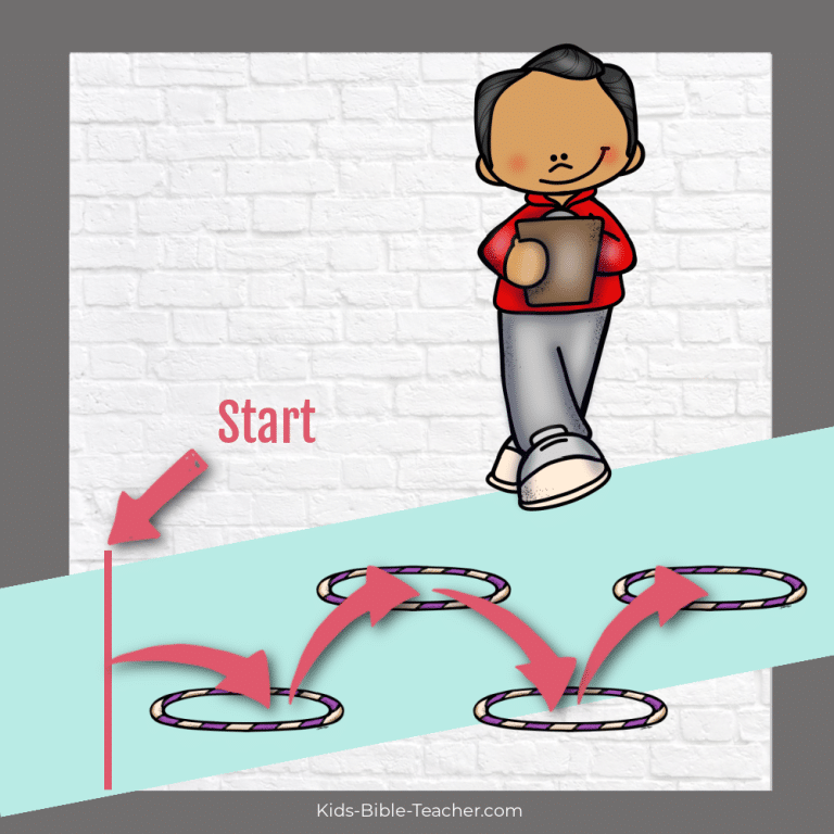 Bible Lesson Review Game for Kids - Hula Hoop Home Run - Kids Bible Teacher